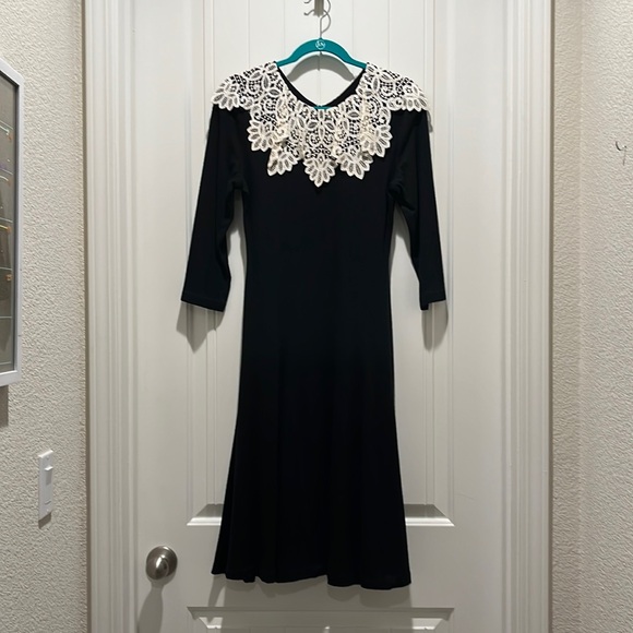 Jane Singer | Dresses | Jane Singer Sz S Wool Lace Collar Wednesday ...